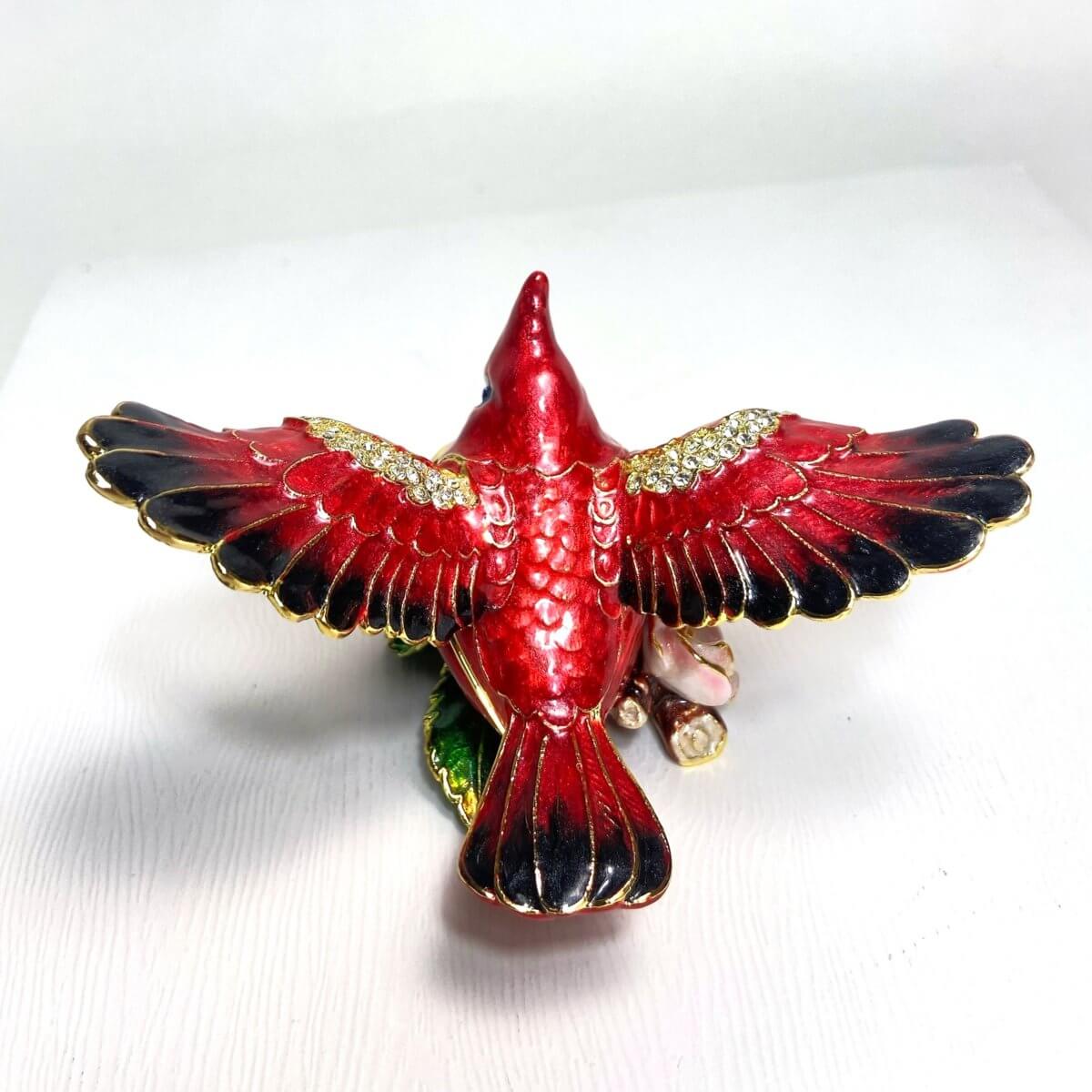 Charming Cardinal Trinket Box with Matching Necklace | Jewelsmith